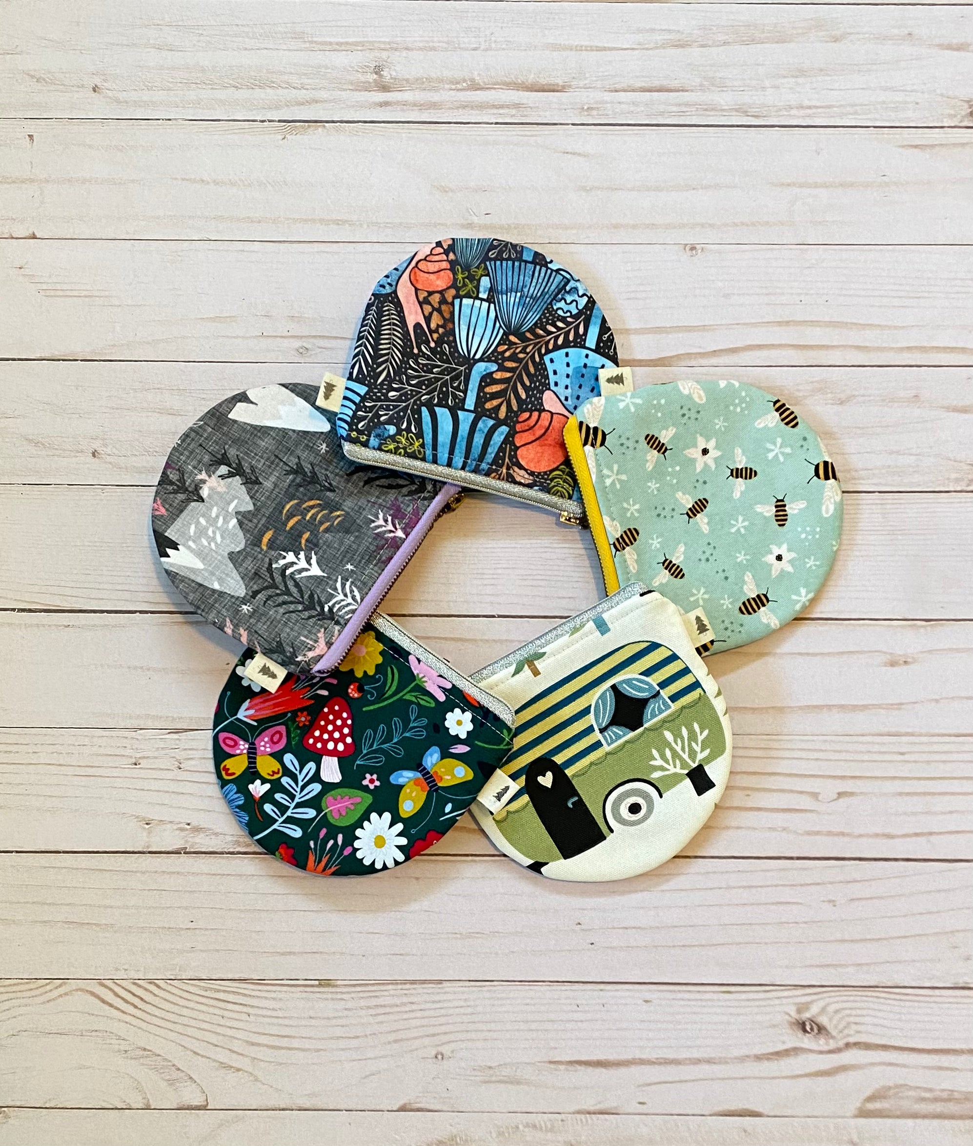 Petal Pouches – Polka Dot Pines